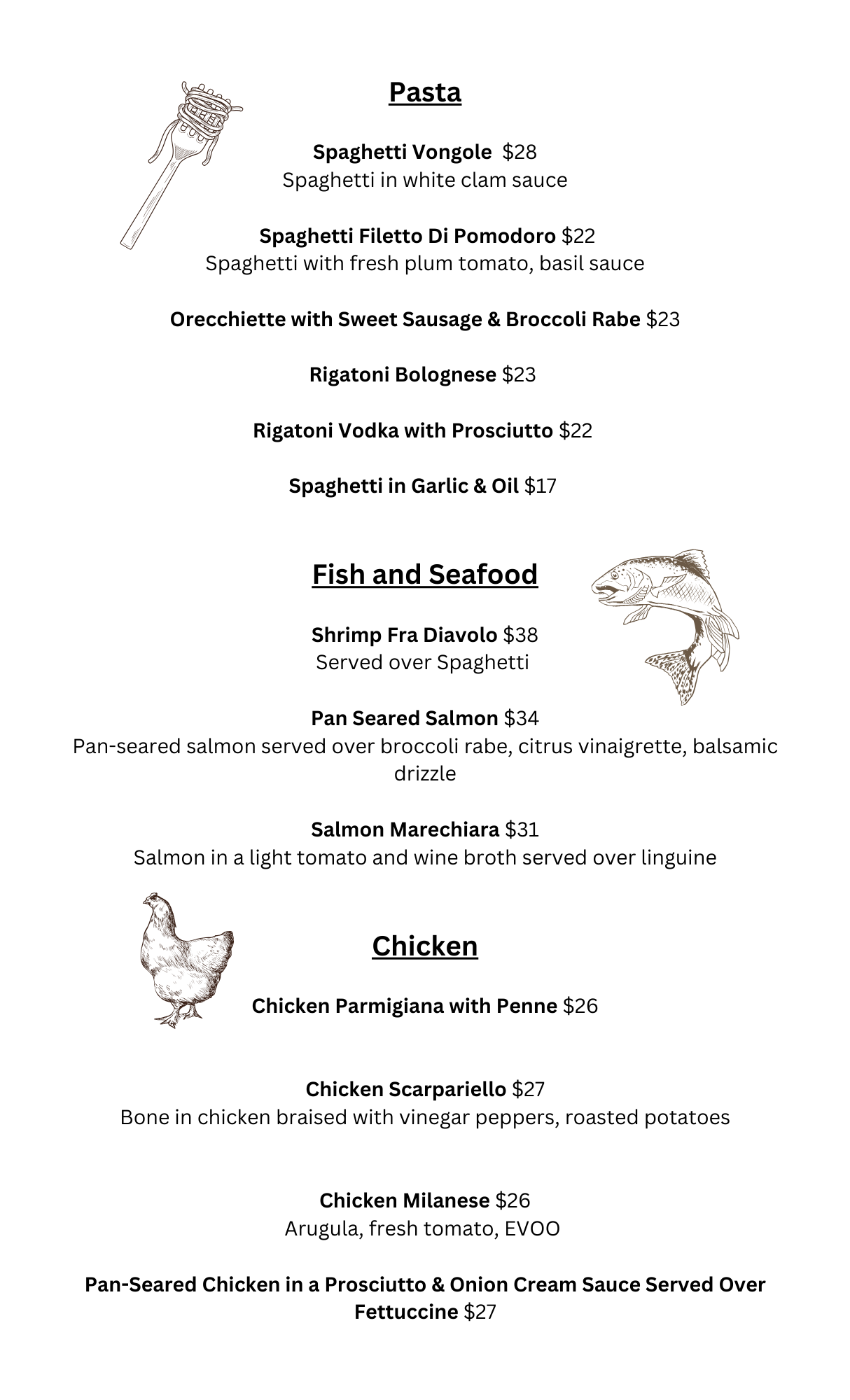 Menu – Mossuto's Market